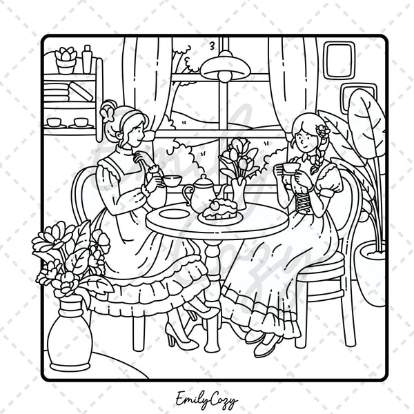 Cottage Girl Coloring Book – Emily Cozy