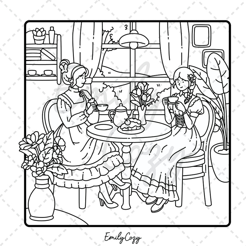 Cottage Girl Coloring Book – Emily Cozy